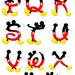 Mickey mouse Alphabet Vectors Font. Cutting file. | Etsy