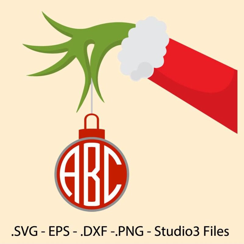 Grinch Monogram Svg - Etsy