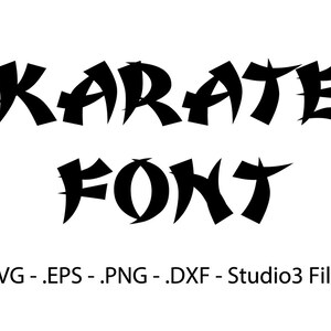 Karate Font Vectors Alphabet Cutting Files. - Etsy