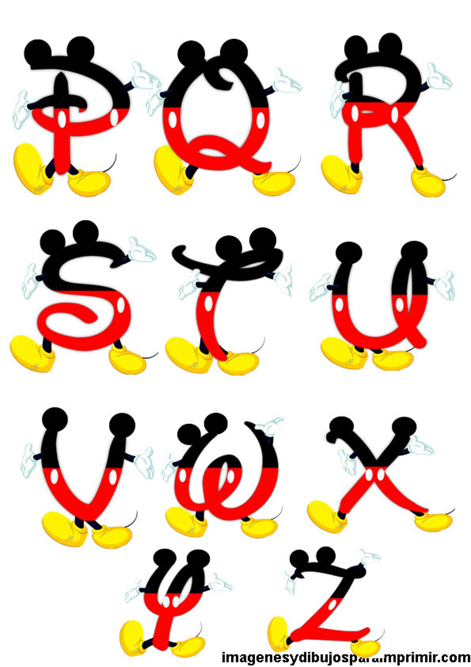 Mickey Mouse Alphabet Vectors Font. Cutting File. - Etsy