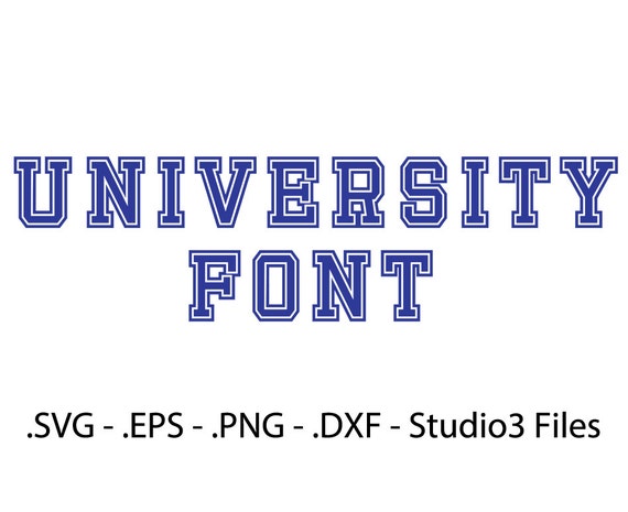 University Font Vectors Alphabet cutting files. | Etsy