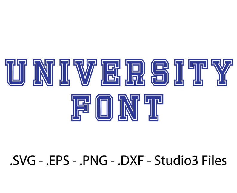 University Font Vectors Alphabet cutting files. | Etsy