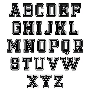University Font Vectors Alphabet Cutting Files. - Etsy