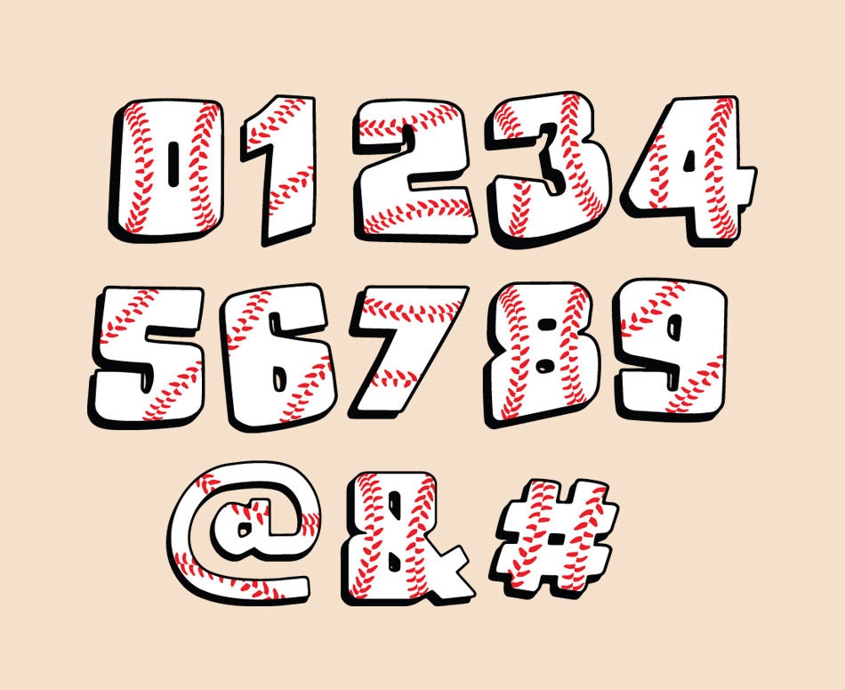 Baseball Font Vectors Alphabet Cutting Files. - Etsy