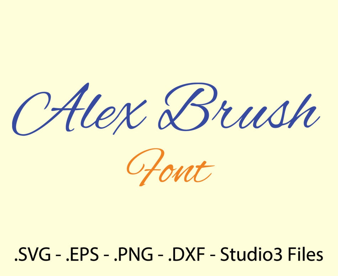 Alex Brush Complete Alphabet - Vectors Cutting Files. - Etsy