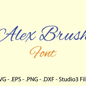 Alex Brush Complete Alphabet - Vectors Cutting Files. - Etsy