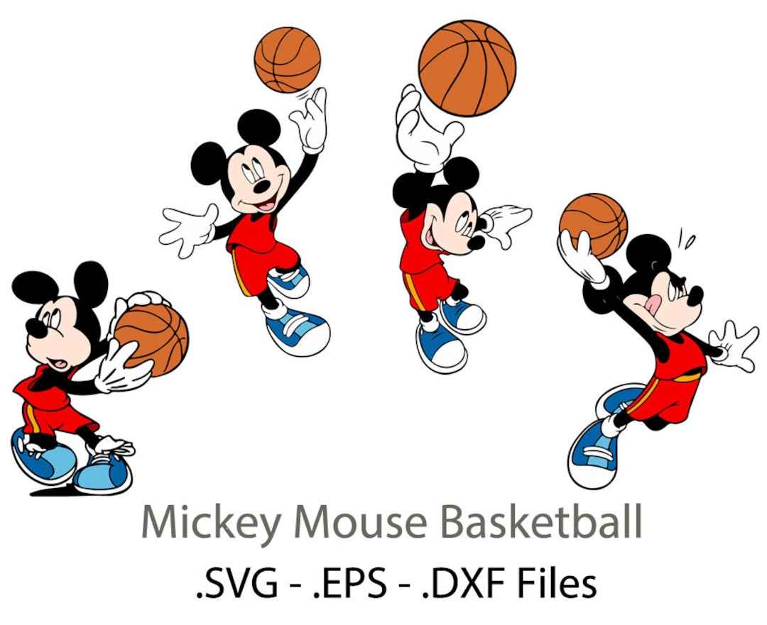 Mickey Mouse Basketball Designs. Vectors Cuttable Files. - Etsy
