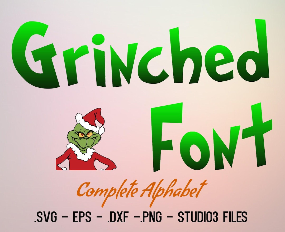 Grinched Font SVG Vector Alphabet Cutting Files. - Etsy Canada