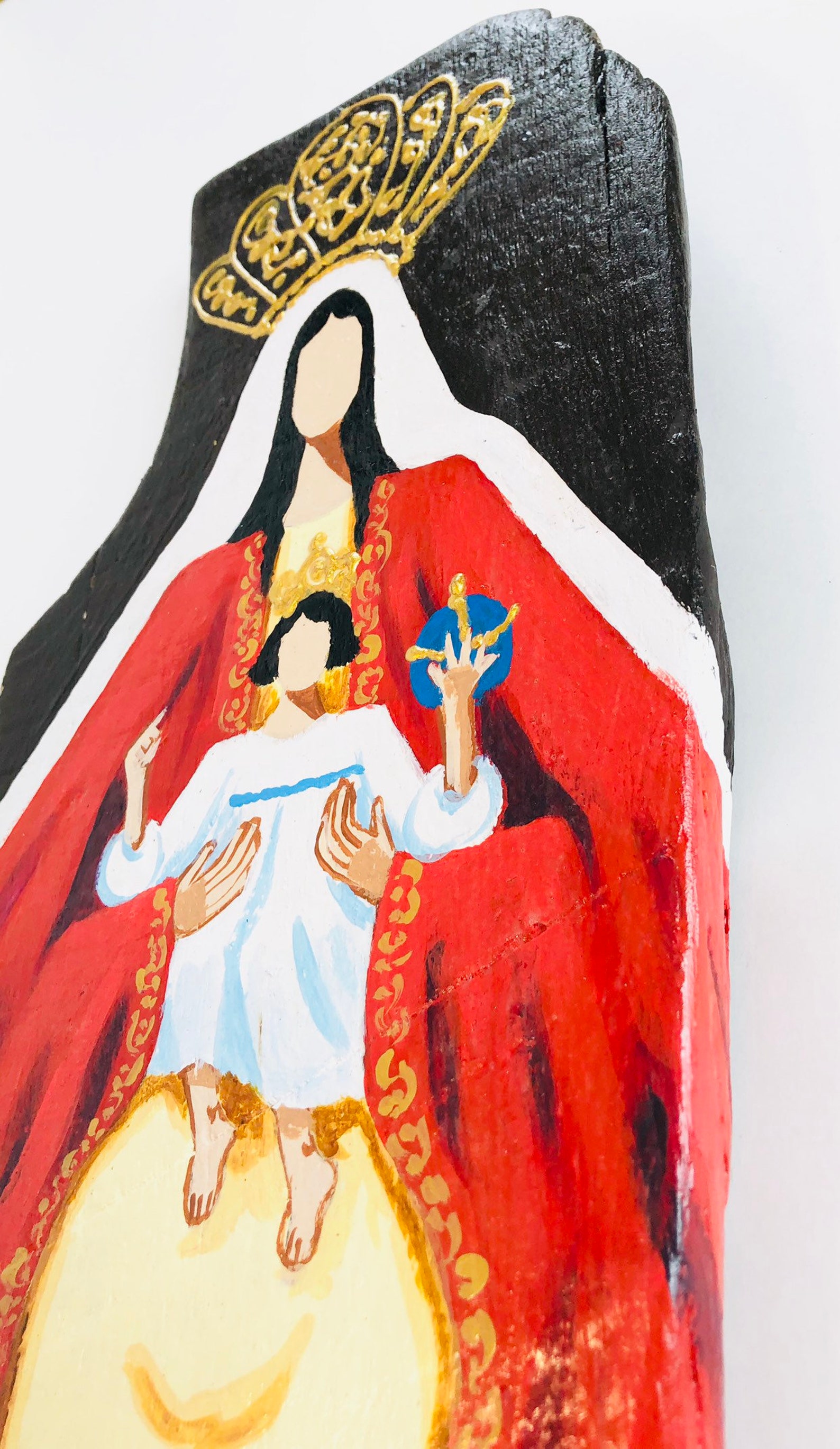 Our Lady of Coromoto Hand Painted Virgin Mary by Venezuelan | Etsy