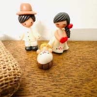 Brazilian Nativity Scene - Handmade in Clay - 1 Block - 3.3"x2.2"x2.2 ...
