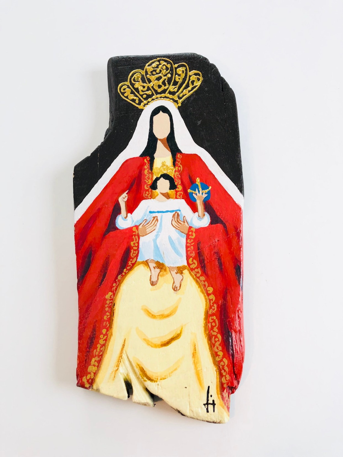 Our Lady of Coromoto Hand Painted Virgin Mary by Venezuelan | Etsy