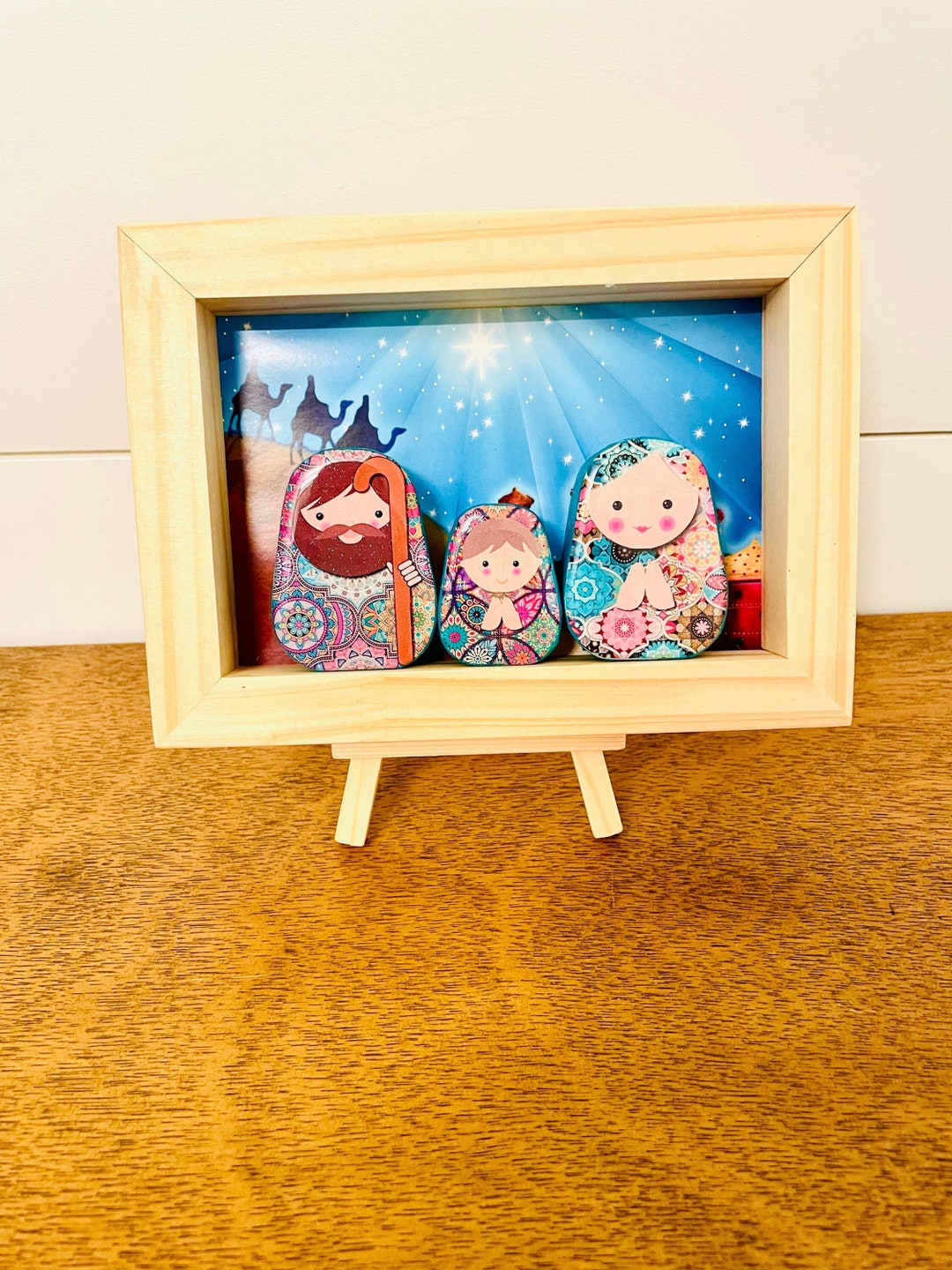 Nativity in a BOX 8 .beautiful Nativity Scene With Colorful - Etsy