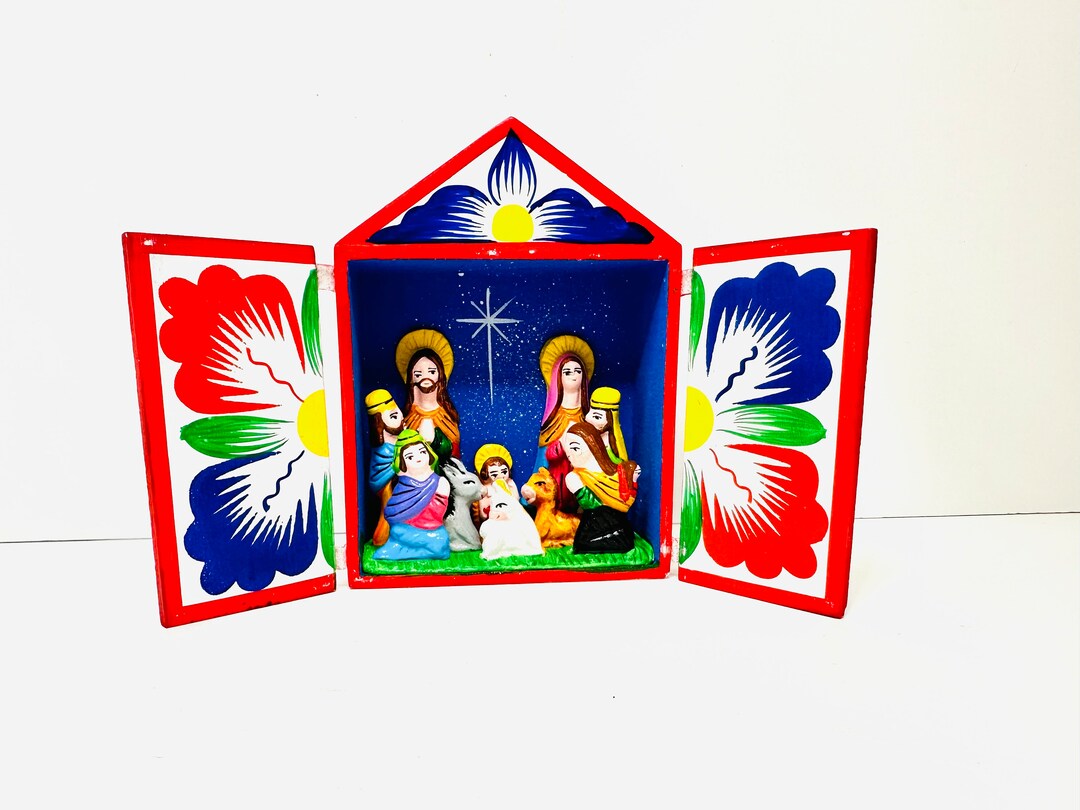 Peruvian Nativity in Portal Wood - Etsy