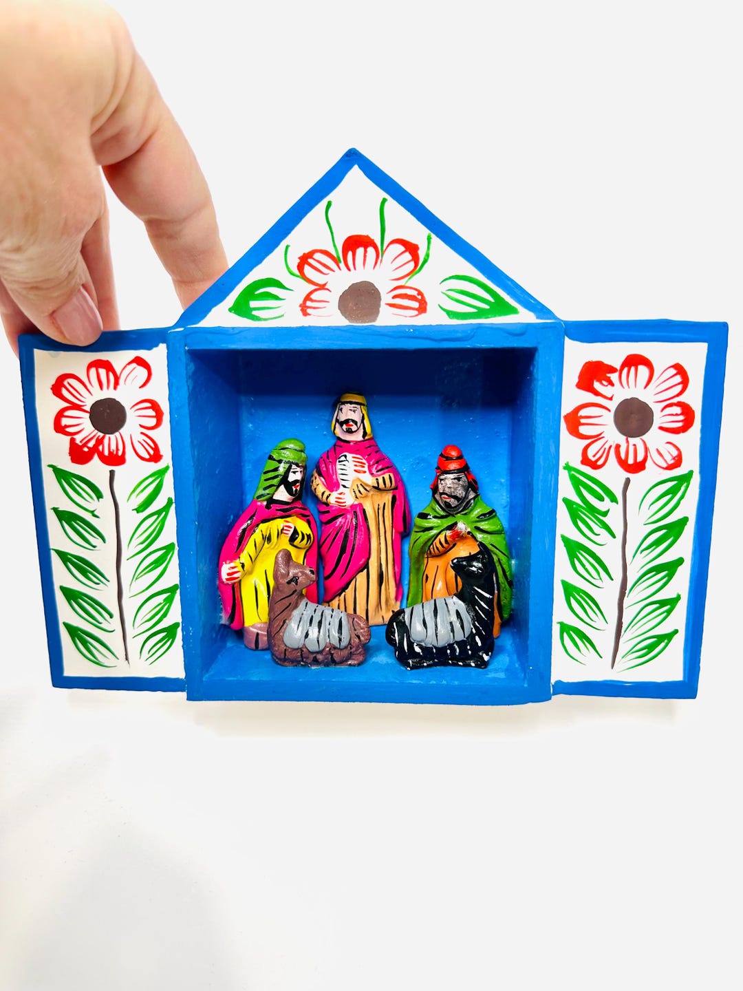 RETABLO Peruvian Nativity - Wood and Clay - Etsy