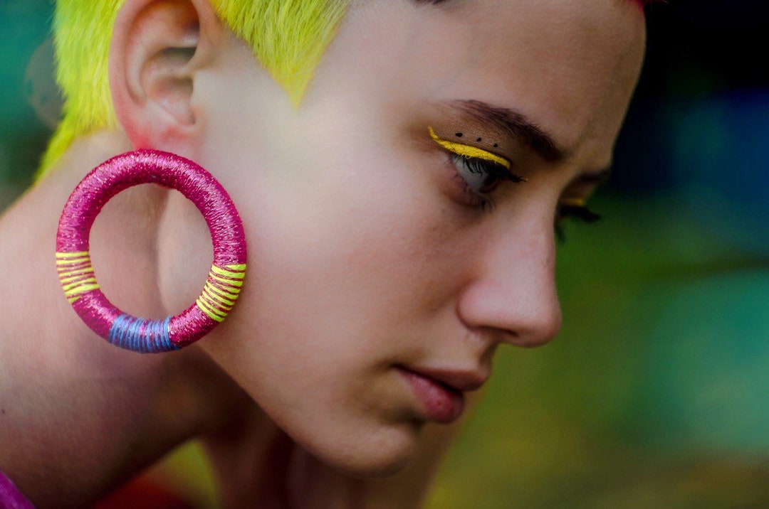 Colorful African Earrings, Tribal Earrings, Large Earrings - Etsy