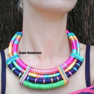 Rope Necklace, Statement Necklace, African Rope Necklace, Ethnic ...