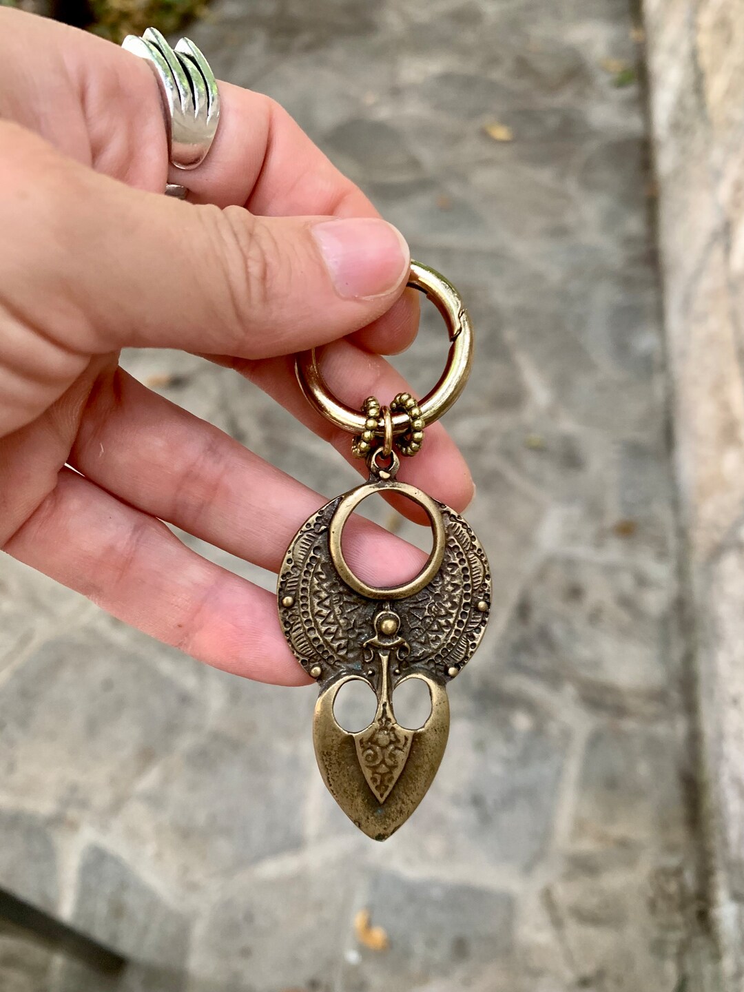 Brass Tribal Hoop Earweights 4g Gauge, Dangle Ear Weights, Brass Ear ...