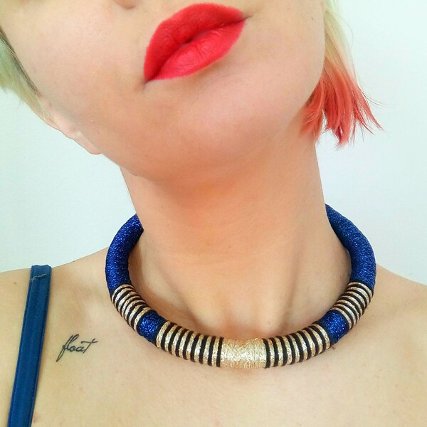 Navy Blue Choker - Etsy