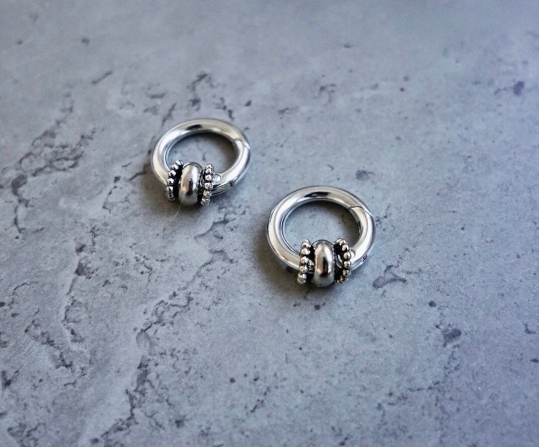 Hoop Ear Weights -8g Ear Weights - Stretched Ears - Silver Plated Ear ...
