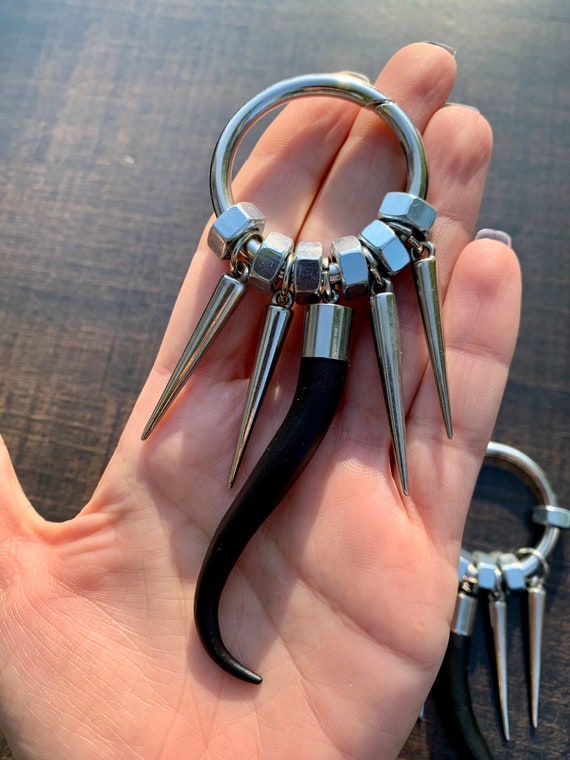 6g Large Hoop Earrings Statement Earrings Tribal Hoops Gauge Jewelry Jewellry Ear Weight Ear Hangers Dangle Gauge Earrings Etsy