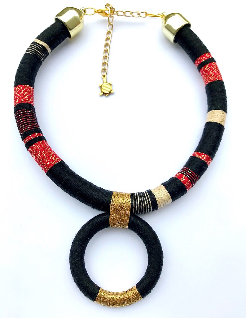 African Choker Rope Necklace Bib Necklace Afro necklace | Etsy