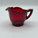 Vintage Crows Foot Cream and Sugar Set - Ruby Red - Paden City Glass Co ...