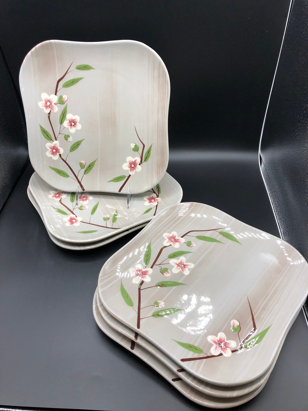 Vintage Plates - Weil Ware of California - Hand Painted "birchwood ...