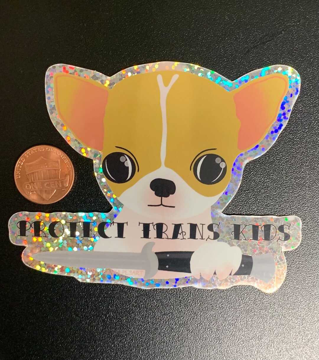 Protect Trans Kids Glitter Sticker - Etsy