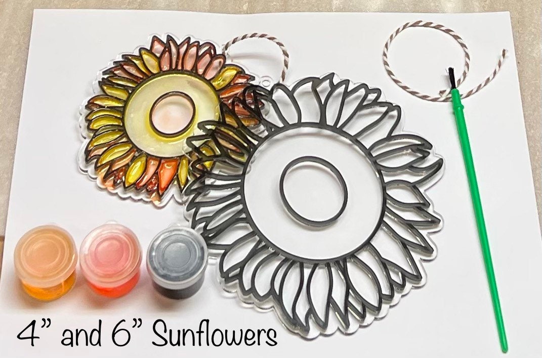 Handmade Acrylic Paintable Suncatcher Kit - Etsy