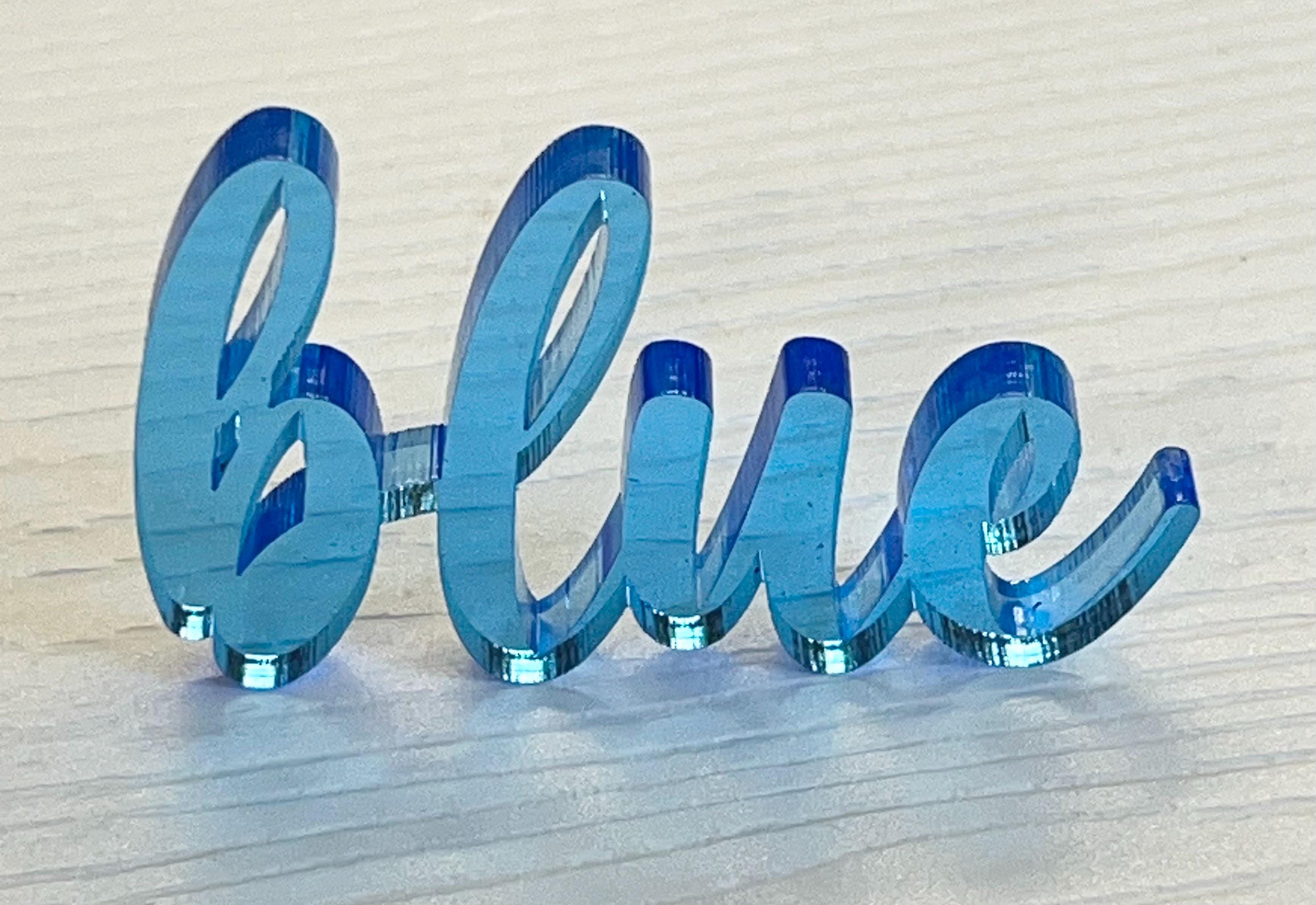 1/4" (0.64 Cm) Custom Acrylic Cursive Letters and Numbers With Optional ...