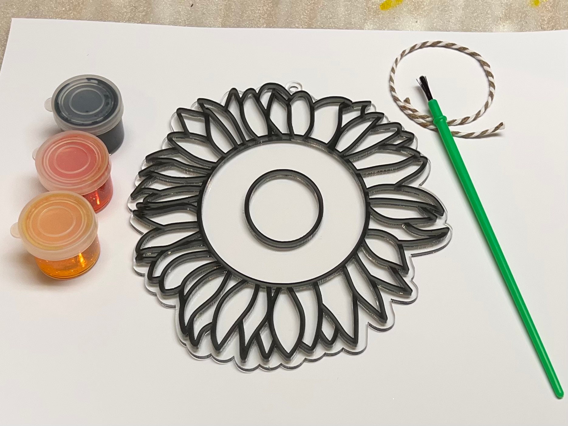 Handmade Acrylic Paintable Suncatcher Kit - Etsy