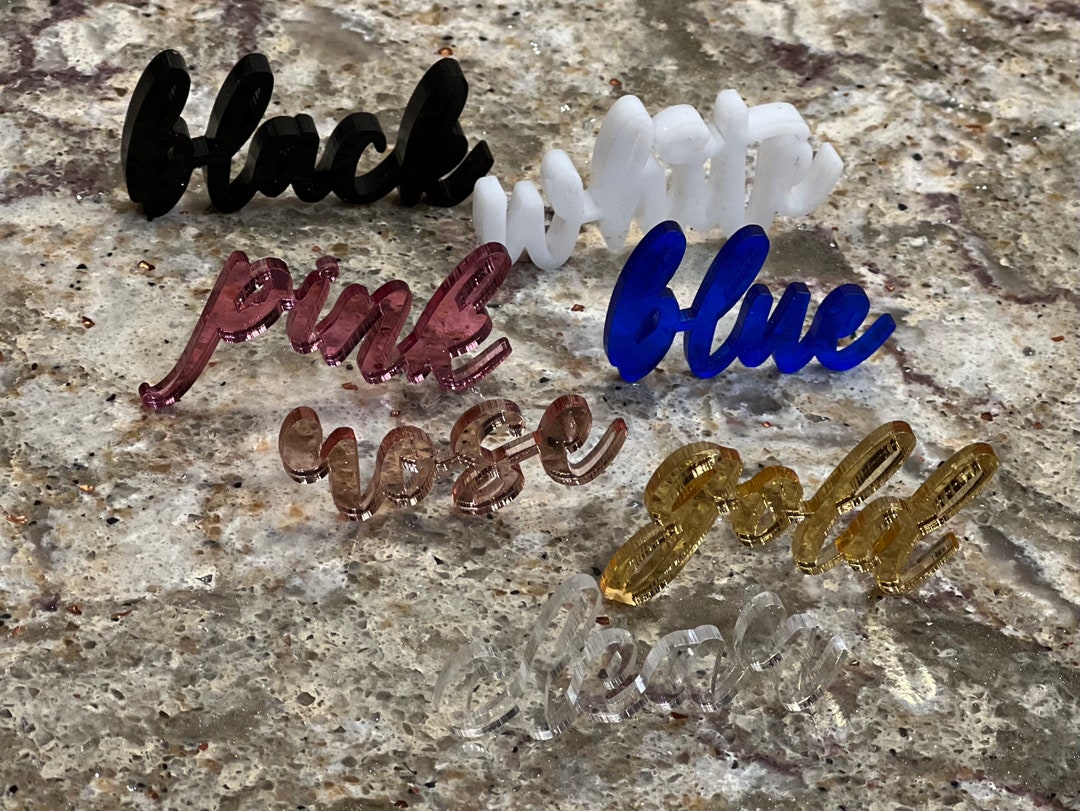 1/8 0.32 Cm Custom Acrylic Cursive Letters and Numbers - Etsy