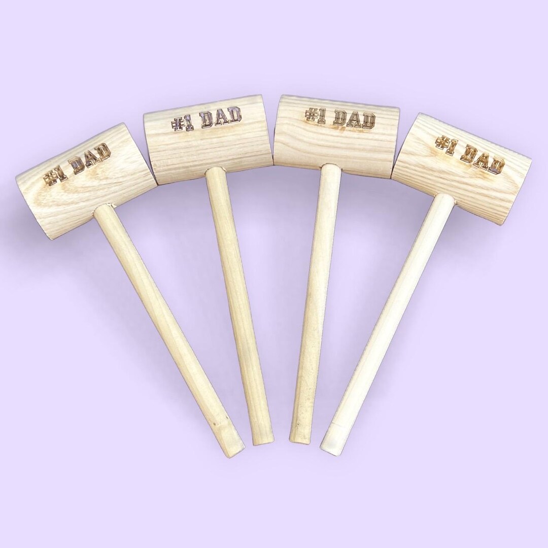 Solid Natural Wood Crab Mallets Set of 4 or 10 Custom Engraved - Etsy