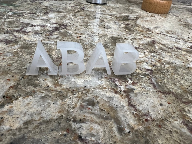 1/2” (1.27cm) Thick Acrylic Serif and Sans Serif Letters Numbers and ...