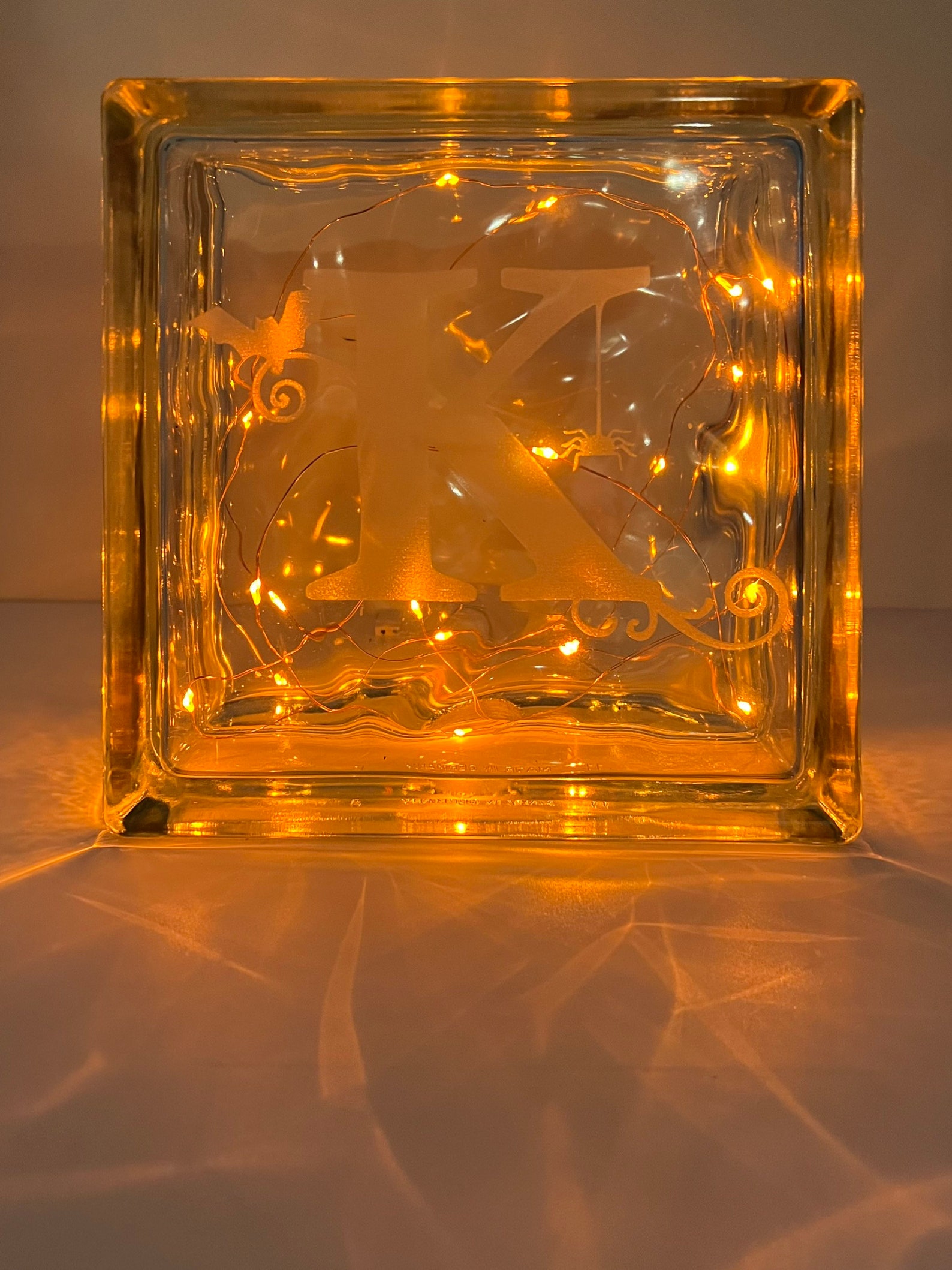 Glass Block Custom Monogram LED Display - Etsy