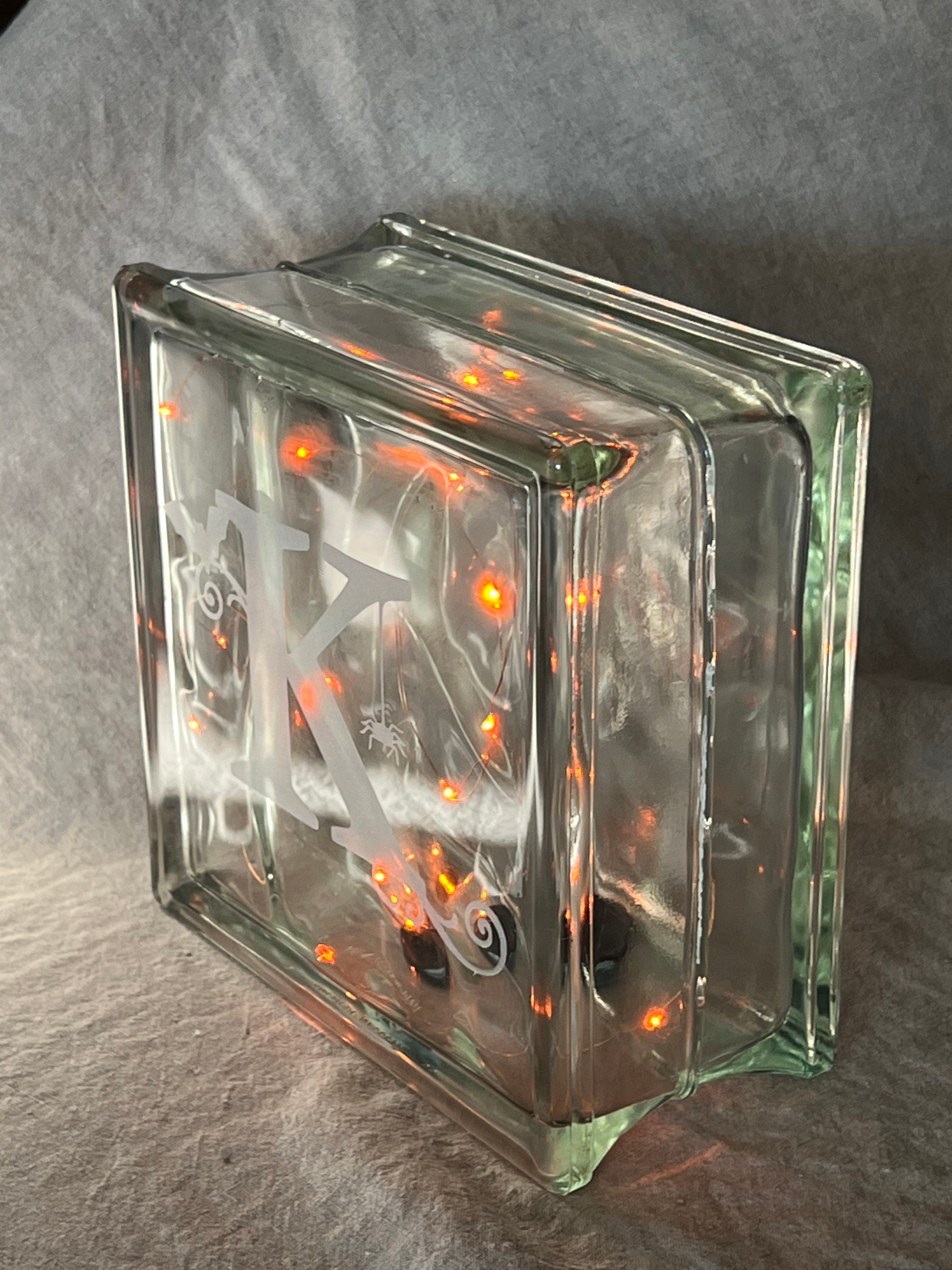 Glass Block Custom Monogram LED Display - Etsy