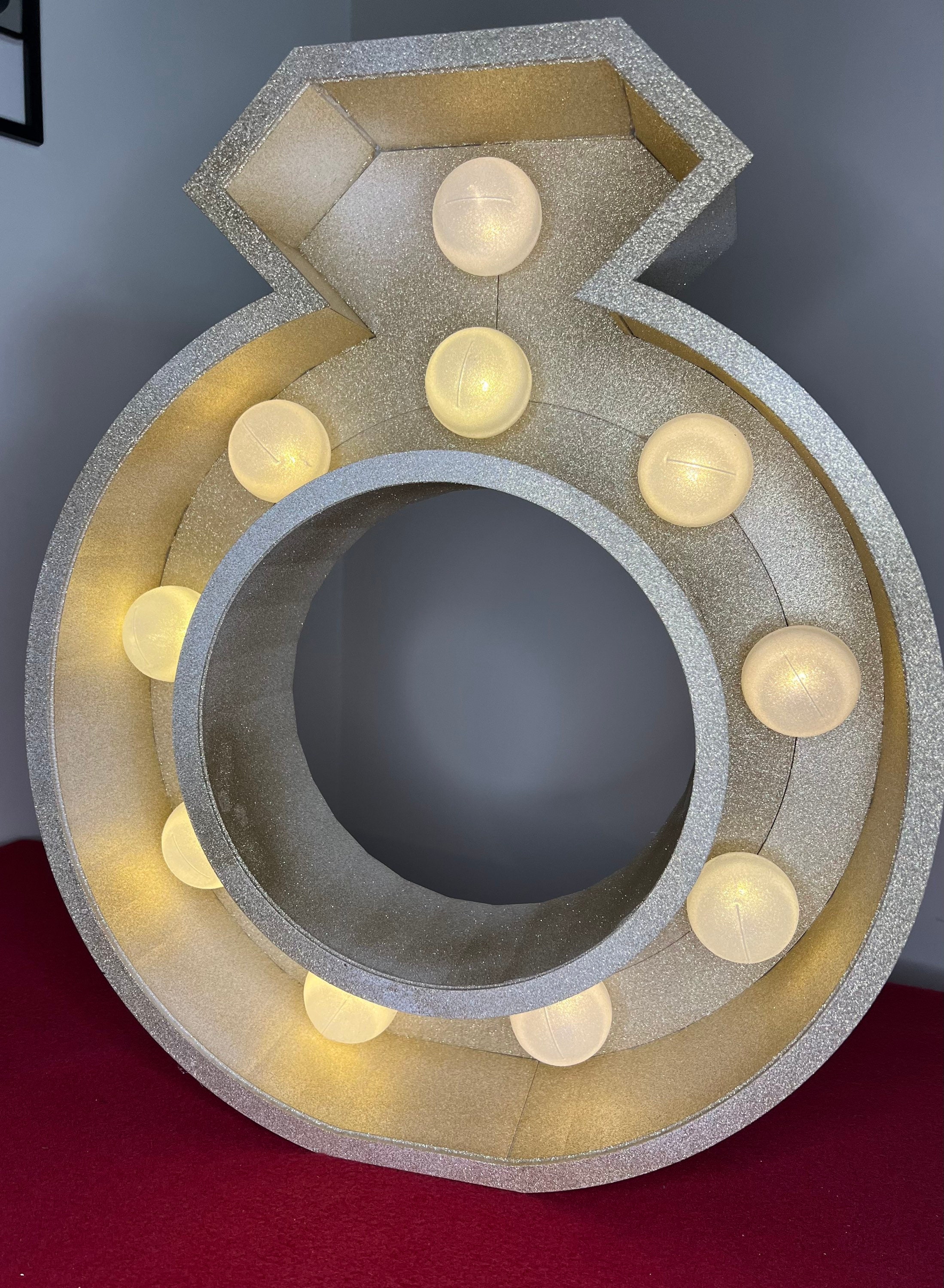 3D Marquee LED Engagement Ring - Etsy