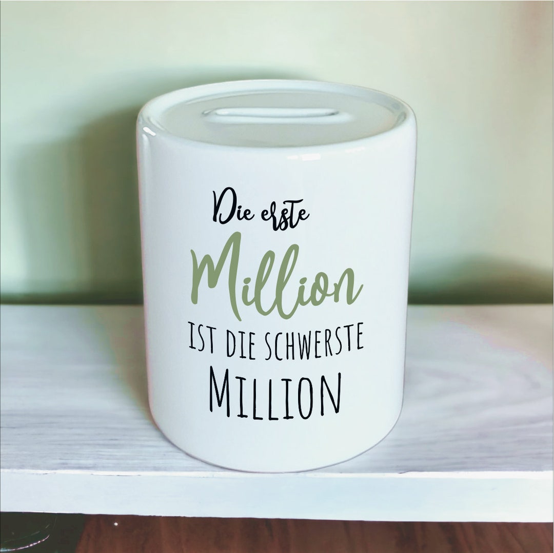 Spardose Die erste Million ist die schwerste Million - Etsy.de