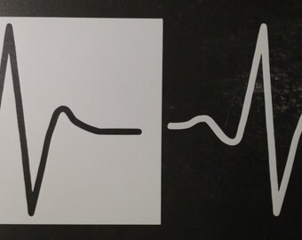 Heartbeat Stencil | Etsy