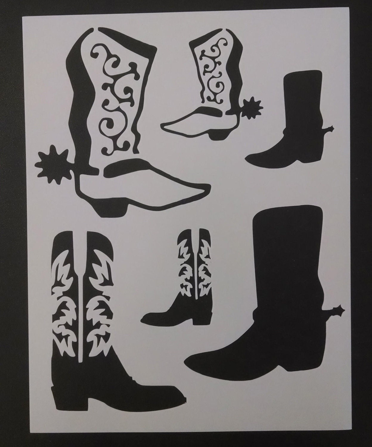 Cowboy Boots Boot Western Country Custom Stencil FAST FREE | Etsy