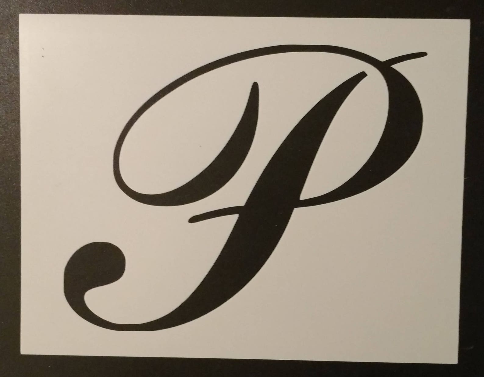 Large Big Script Cursive Letter P Custom Stencil FAST FREE | Etsy