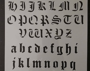Old English Stencil | Etsy