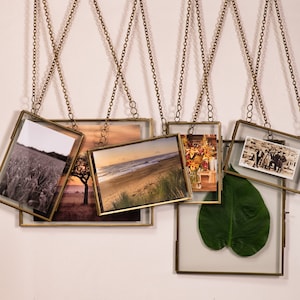 Hanging Metal Photo Frame With Metal Chain Portrait or Landscape 8x10 ...