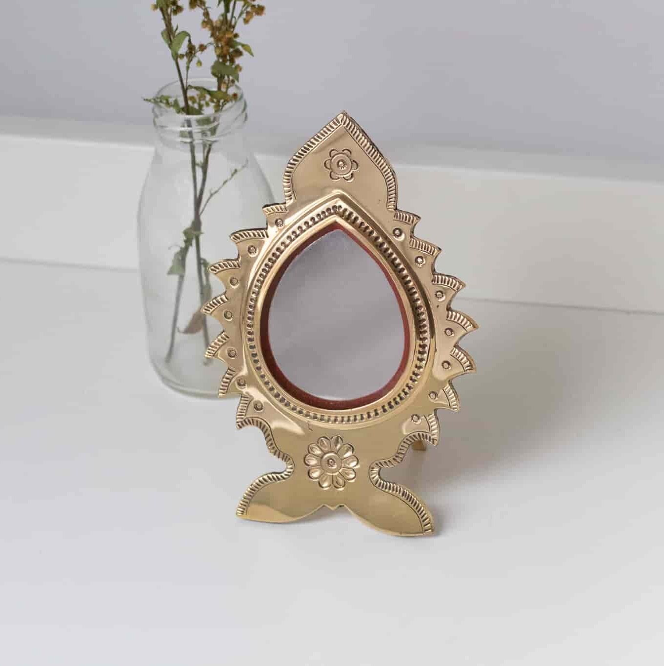 Aranmula Mirror / Luxury Leaf-shaped Table-top Mirror With - Etsy UK