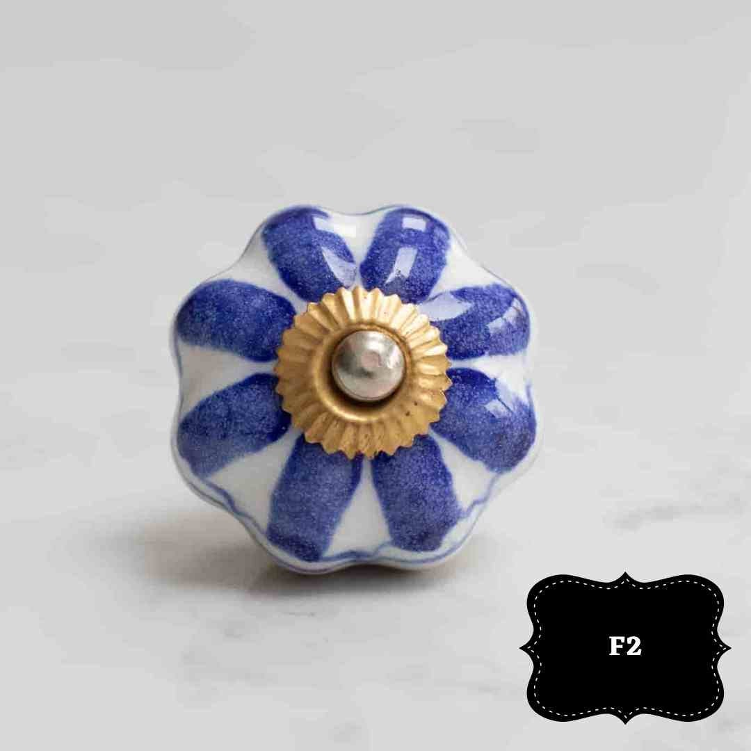 Ceramic Decorative Knobs Flower-shaped Cabinet Knobs - Etsy