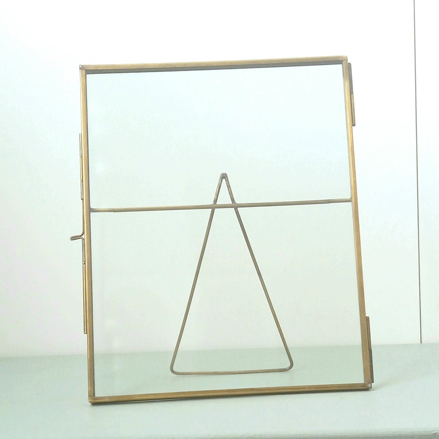 Pure Brass Photo Frame / Recycled Glass and Brass Photo Frames - Etsy