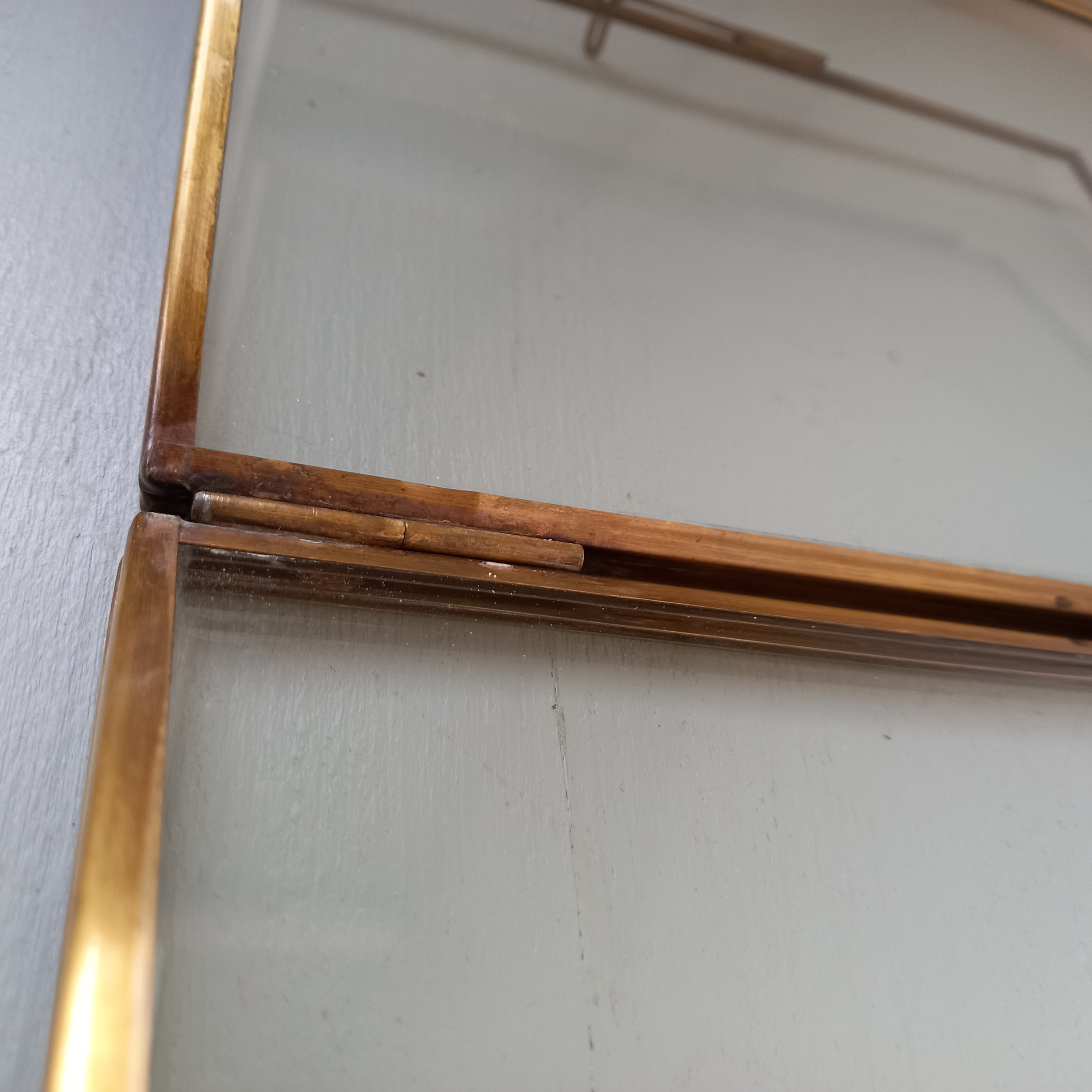 Pure Brass Double Photo Frame With Antique Brass Finish / - Etsy