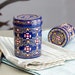 Steel Tins Enamel-coated Hand-painted Red, Green or Blue / Handmade ...