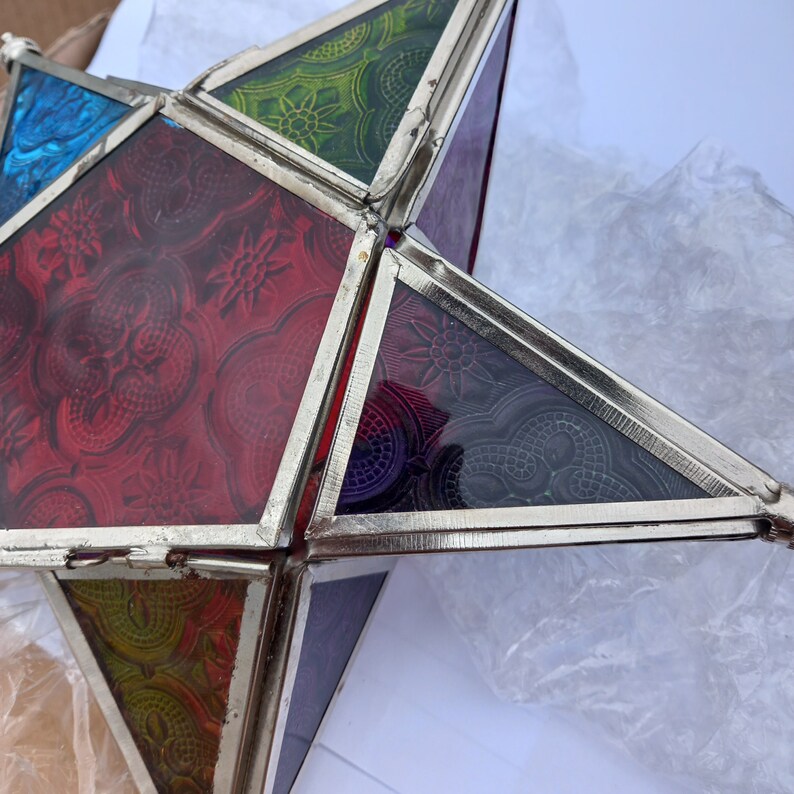 Glass Star Lantern 'tara' / Tealight Lantern With - Etsy