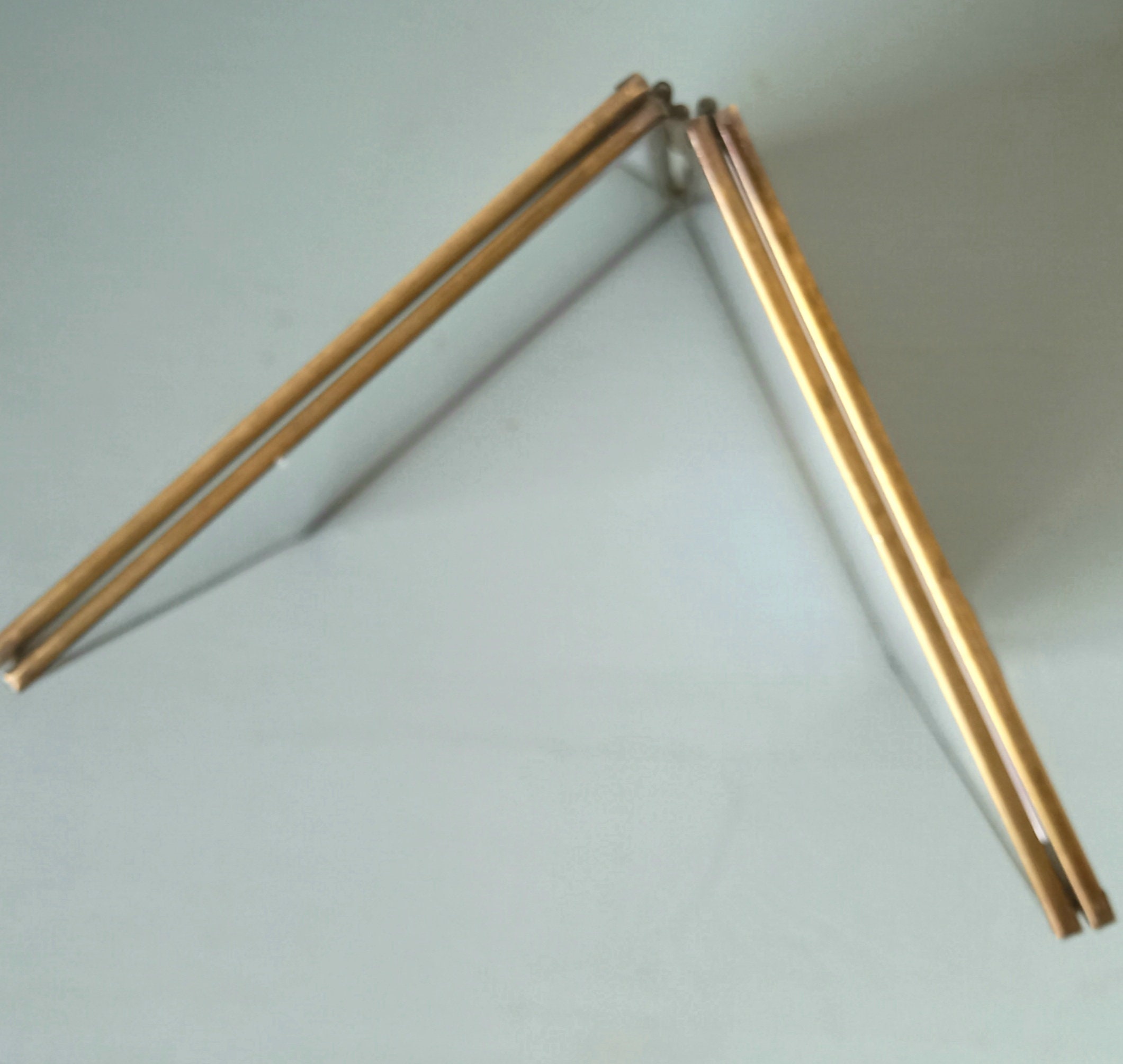 Pure Brass Double Photo Frame With Antique Brass Finish / Standing ...